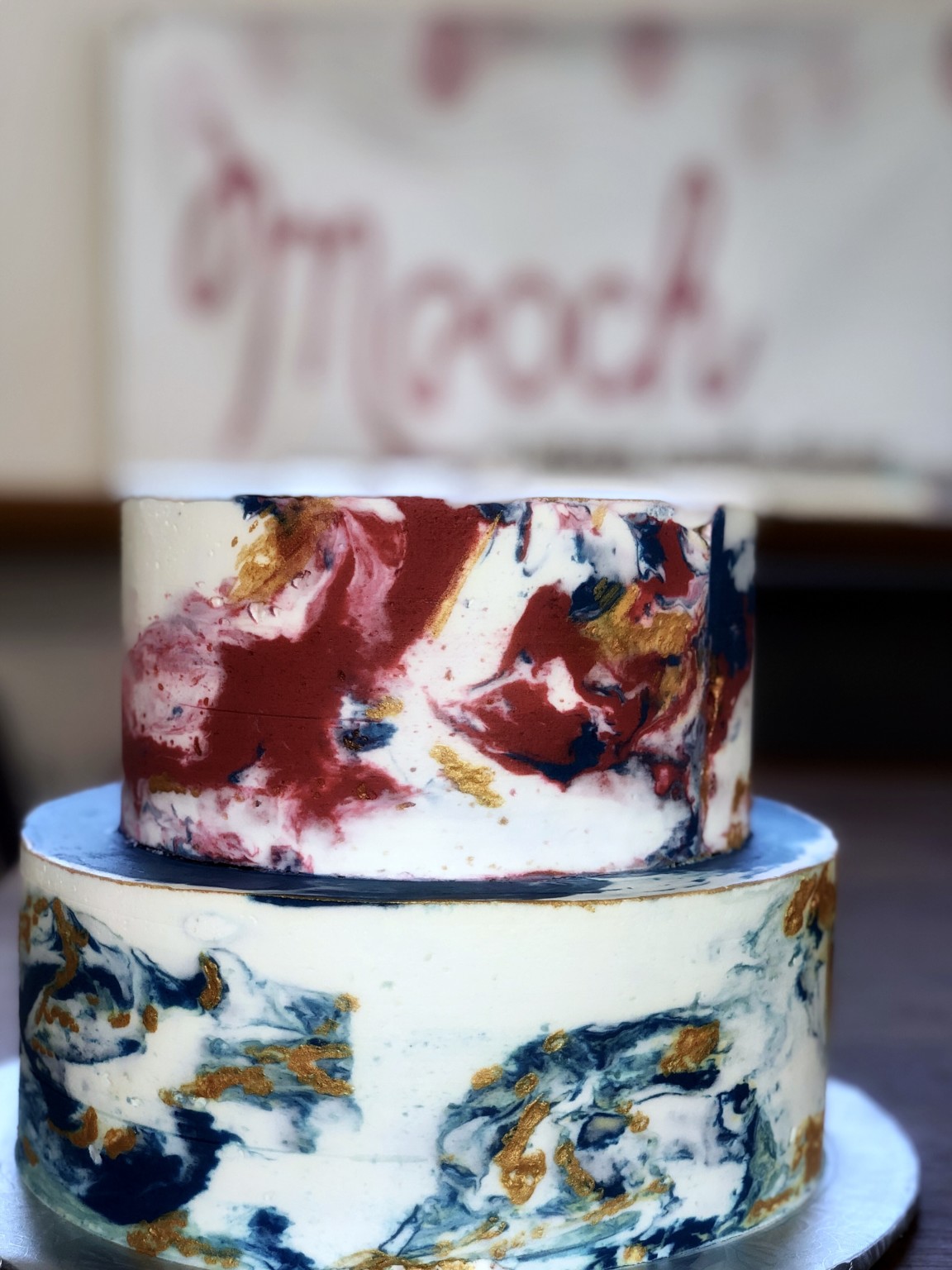 Cakes with Marbled/Coloured Buttercream - Mooch Custom Confections